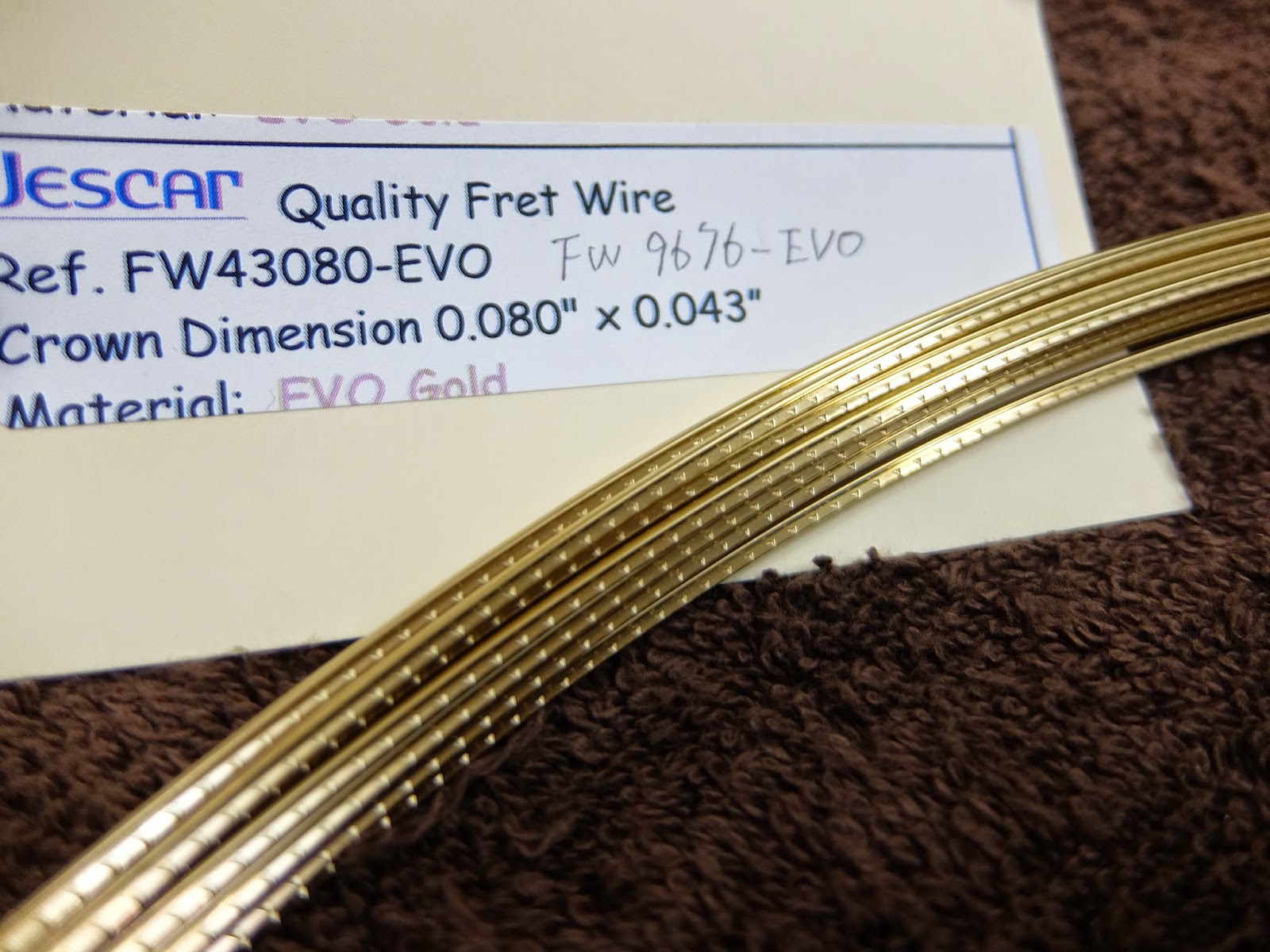 【お知らせ】(終了) JESCAR FRET WIRE / EVO GOLD フレット交換モニター募集！